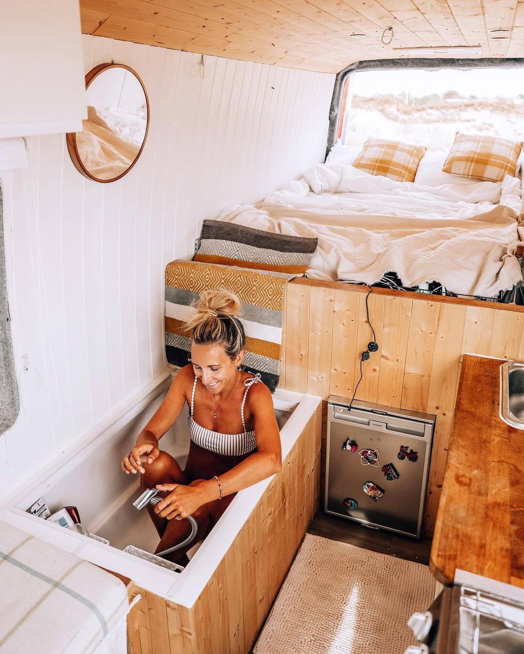 Check out our ultimate campervan outdoor shower setup - nohma.com ⚡