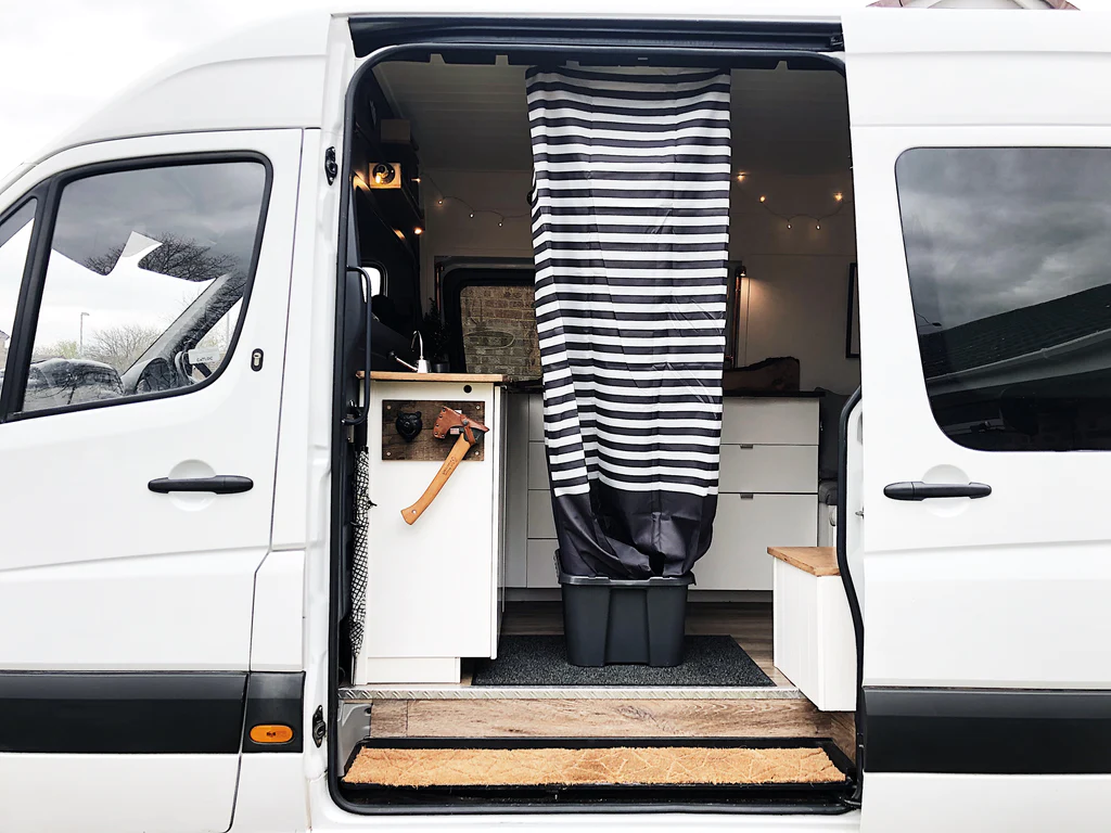 Check out our ultimate campervan outdoor shower setup - nohma.com ⚡