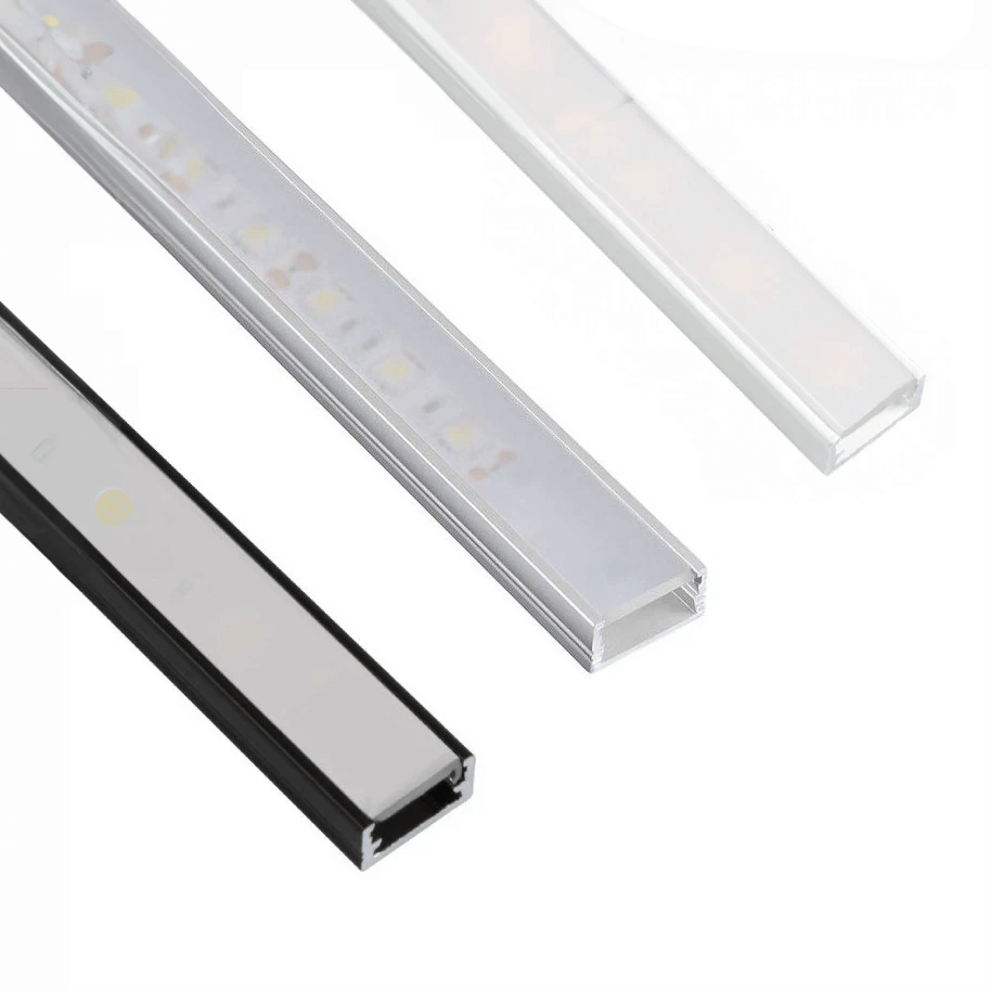 12V LED Strip Light - Surface Mount‚ 2m - Black‚ White or Silver