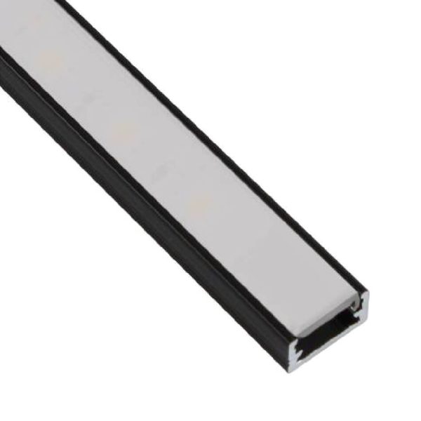 12V LED Strip Light - Surface Mount‚ 2m - Black‚ White or Silver