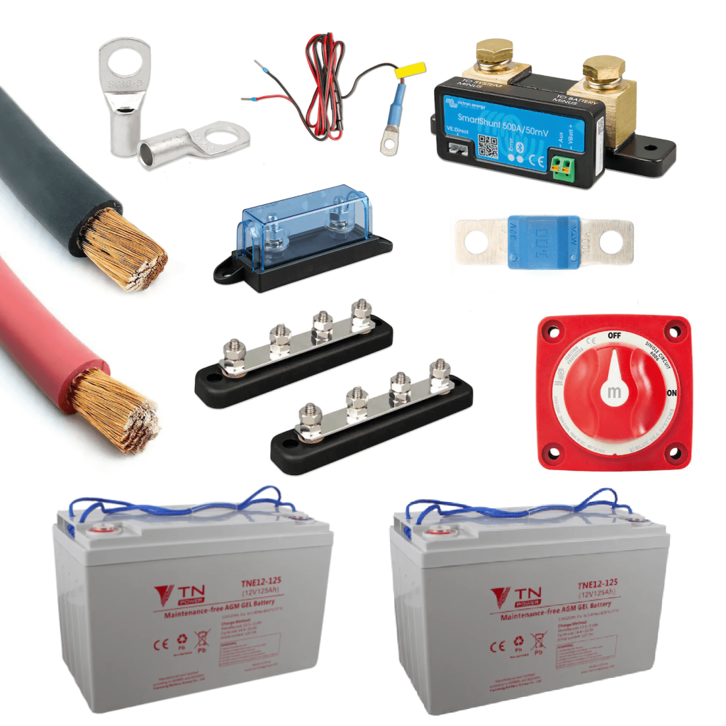 TN Power AGM battery w. 150A busbar 12V kit - nohma.com ⚡