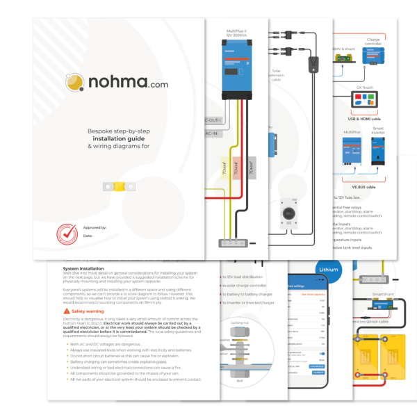 Full campervan electric kit - 2kVA inverter charger‚ hook up‚ 450W ...