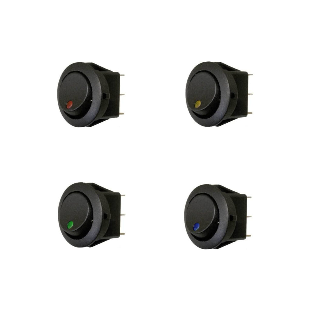 Rocker Switch with LED - Black 12V Switch for LED Lights - nohma.com